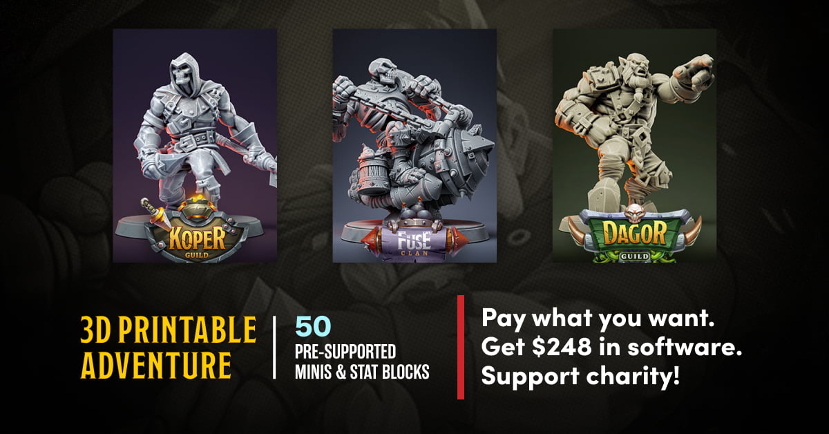 Humble Software Bundle: 3D Printable Adventure Bundle - Bundle Scan